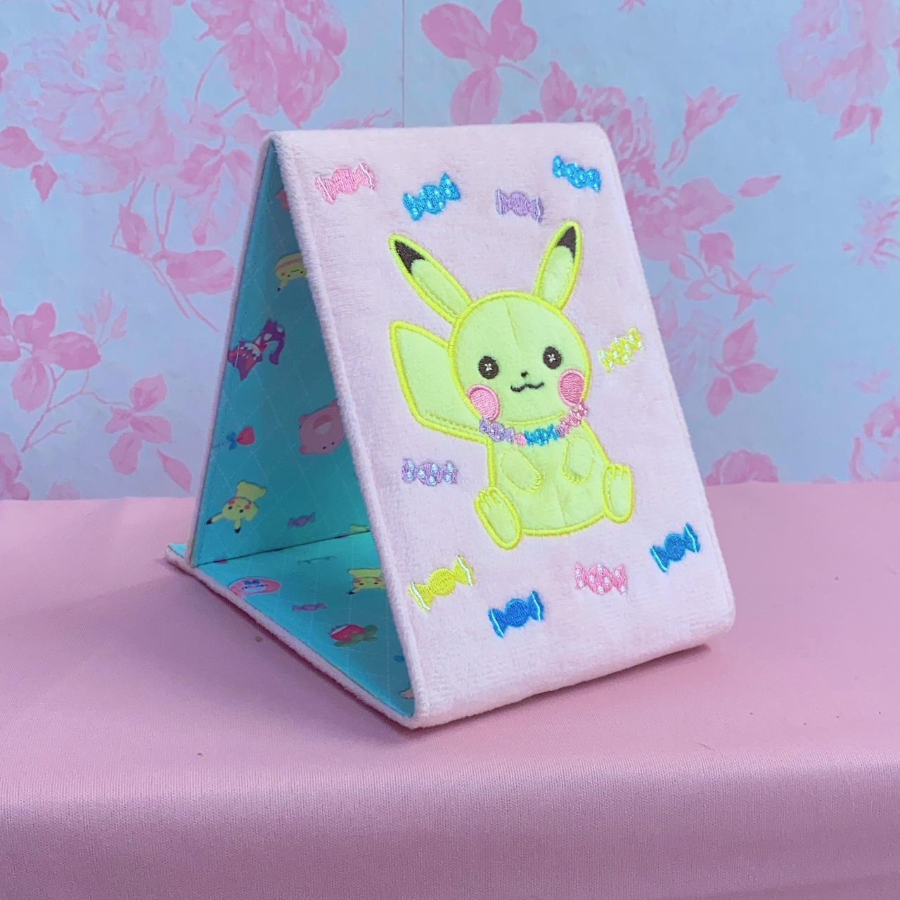 Pokémon: pikachu fuzzy foldable travel mirror. From... - Depop
