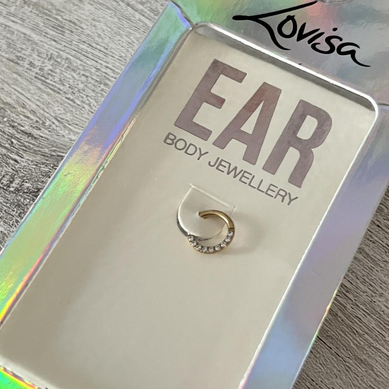 Titanium Steel Gold Hinged Earring •brand new •made... - Depop