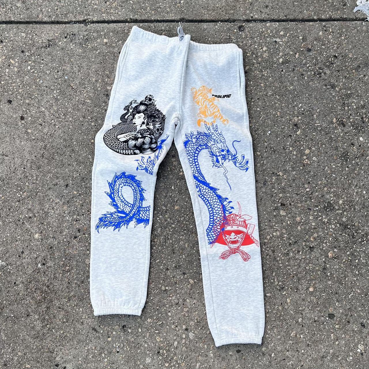 Dragon sweatpants - Depop