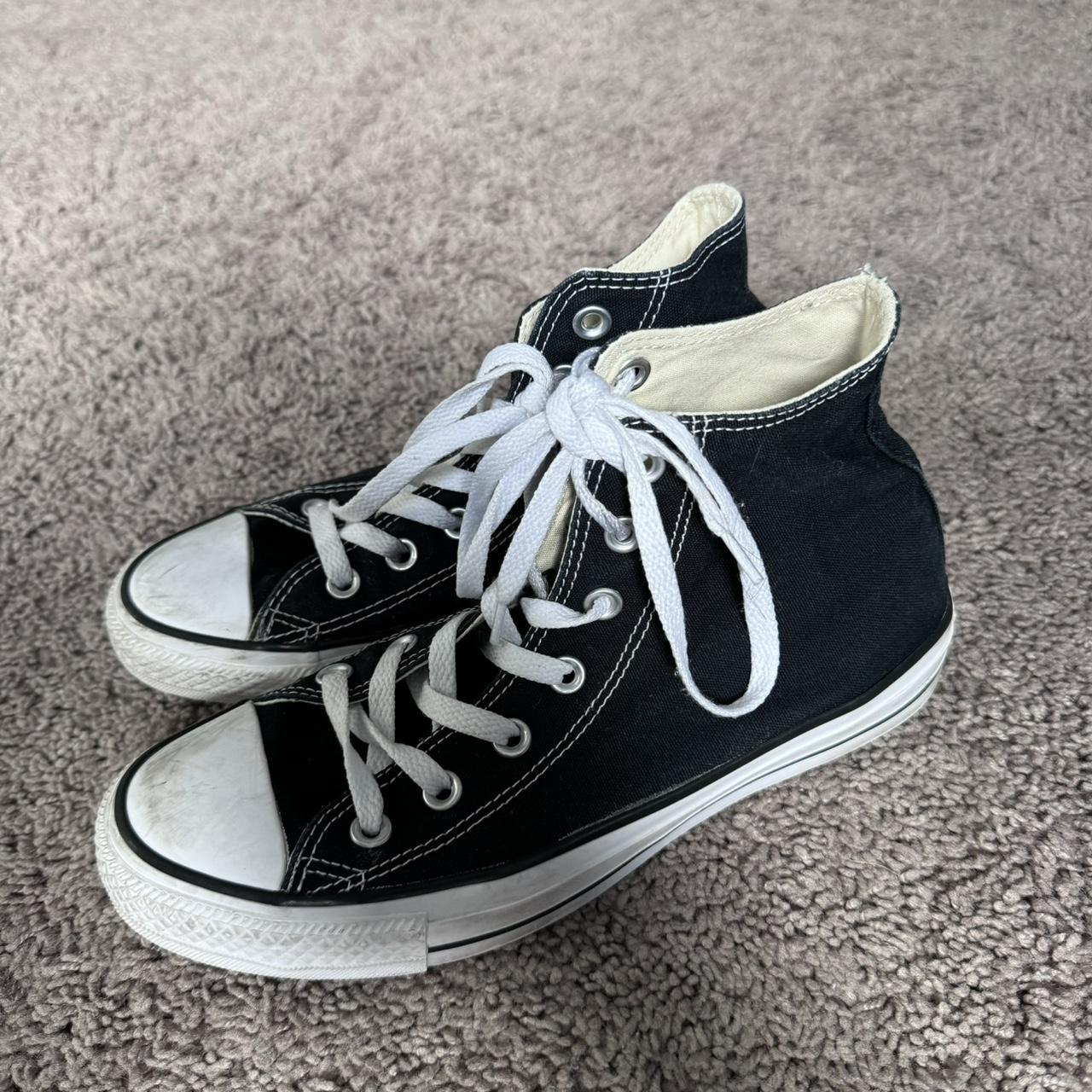 Black high top converse Light scuff marks... - Depop