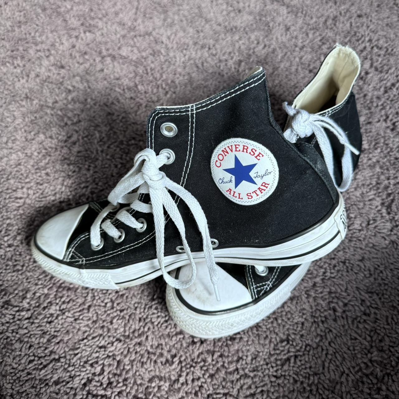 Black high top converse Light scuff marks... - Depop