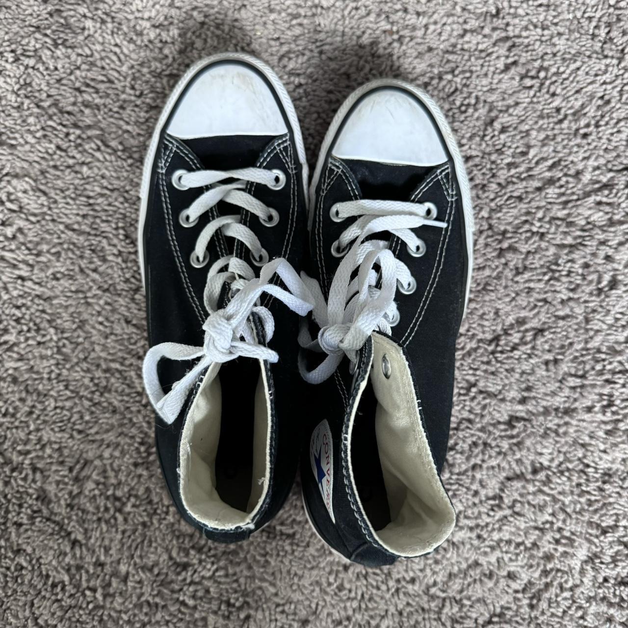 Black high top converse Light scuff marks... - Depop