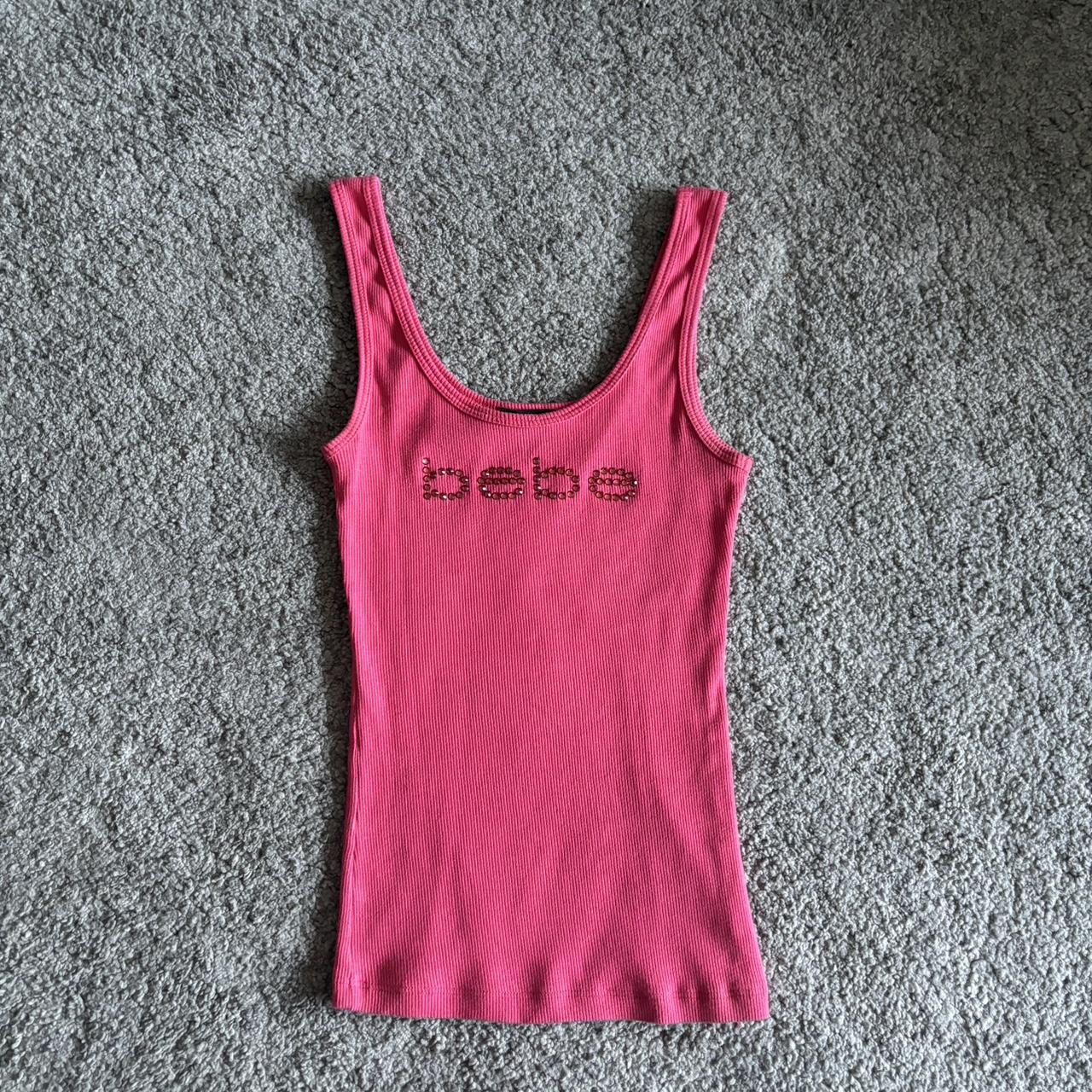 Hot pink bebe tank top In perfect condition - Depop