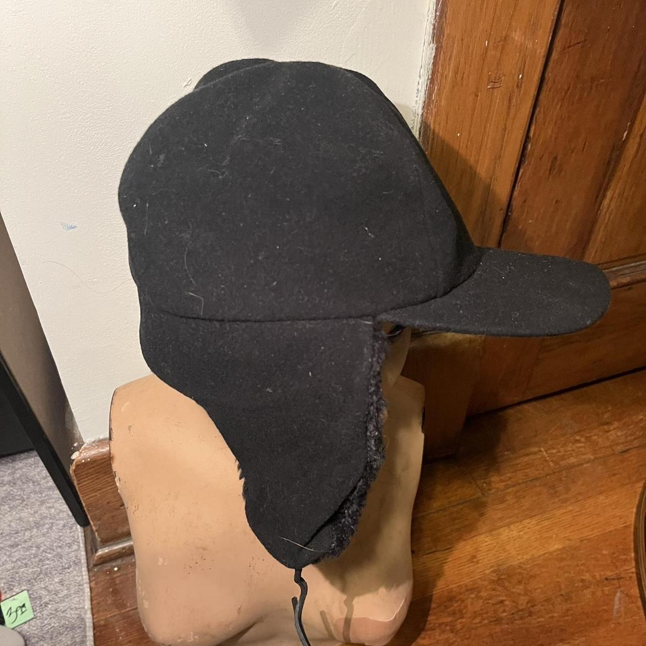 Black Sherpa Lined Ear Flap Trapper’s Hat Good... - Depop