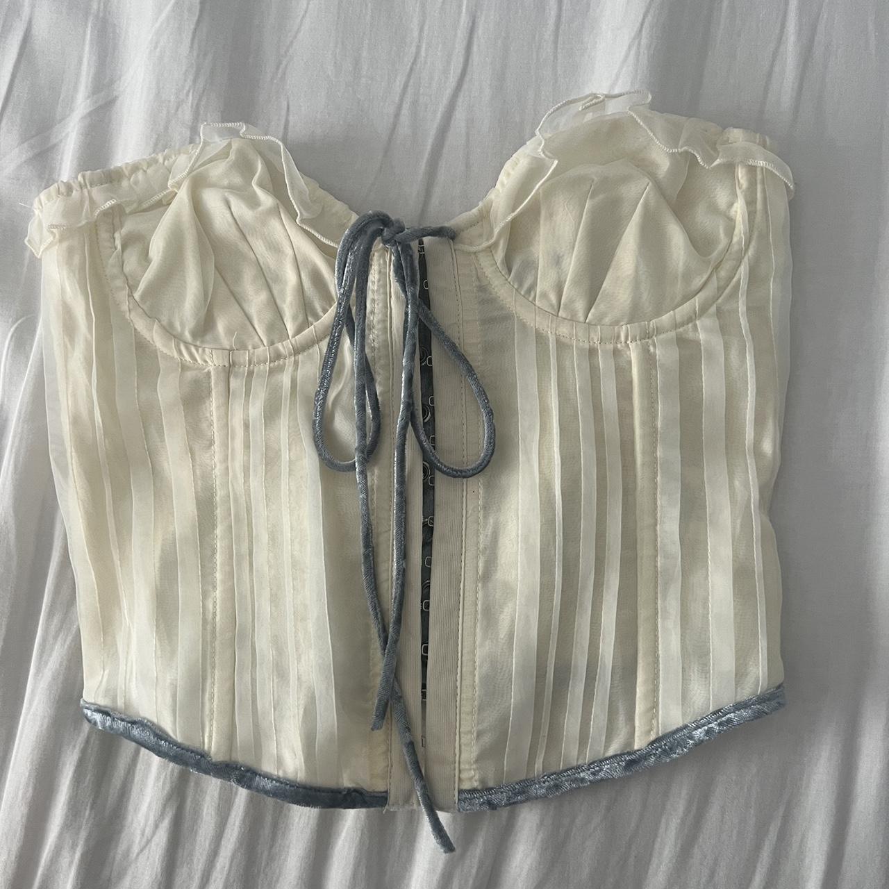 *INTEREST CHECK* Guizio pintuck corset top Worn... - Depop