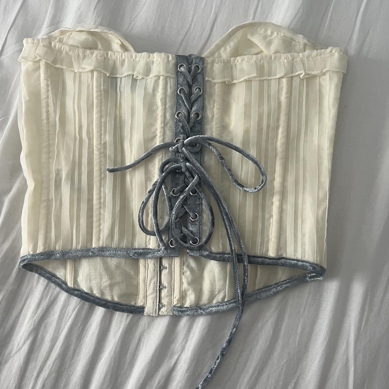 *INTEREST CHECK* Guizio pintuck corset top Worn... - Depop