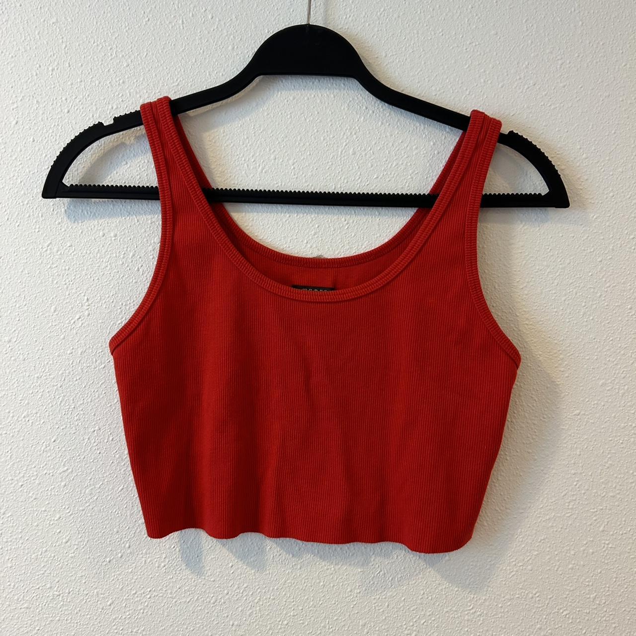 wild fable red cropped tank! 🌹 size women’s medium,... - Depop