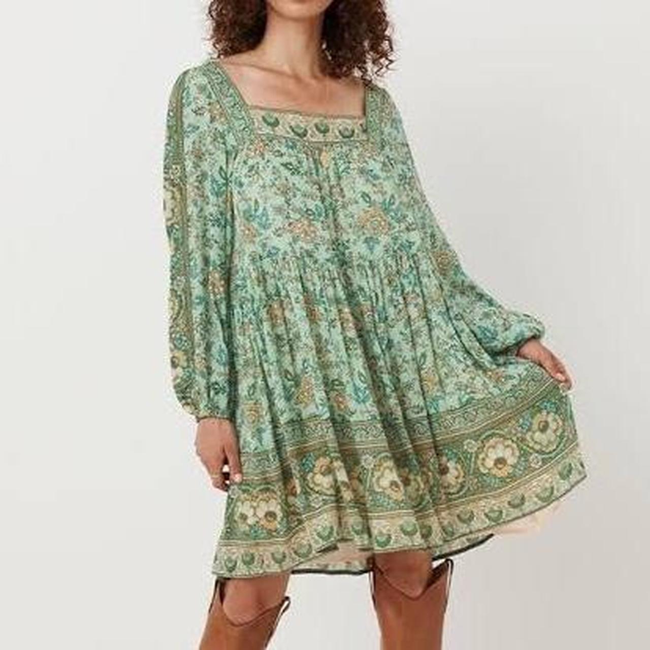 Spell folk song sage boho dress, in great... - Depop