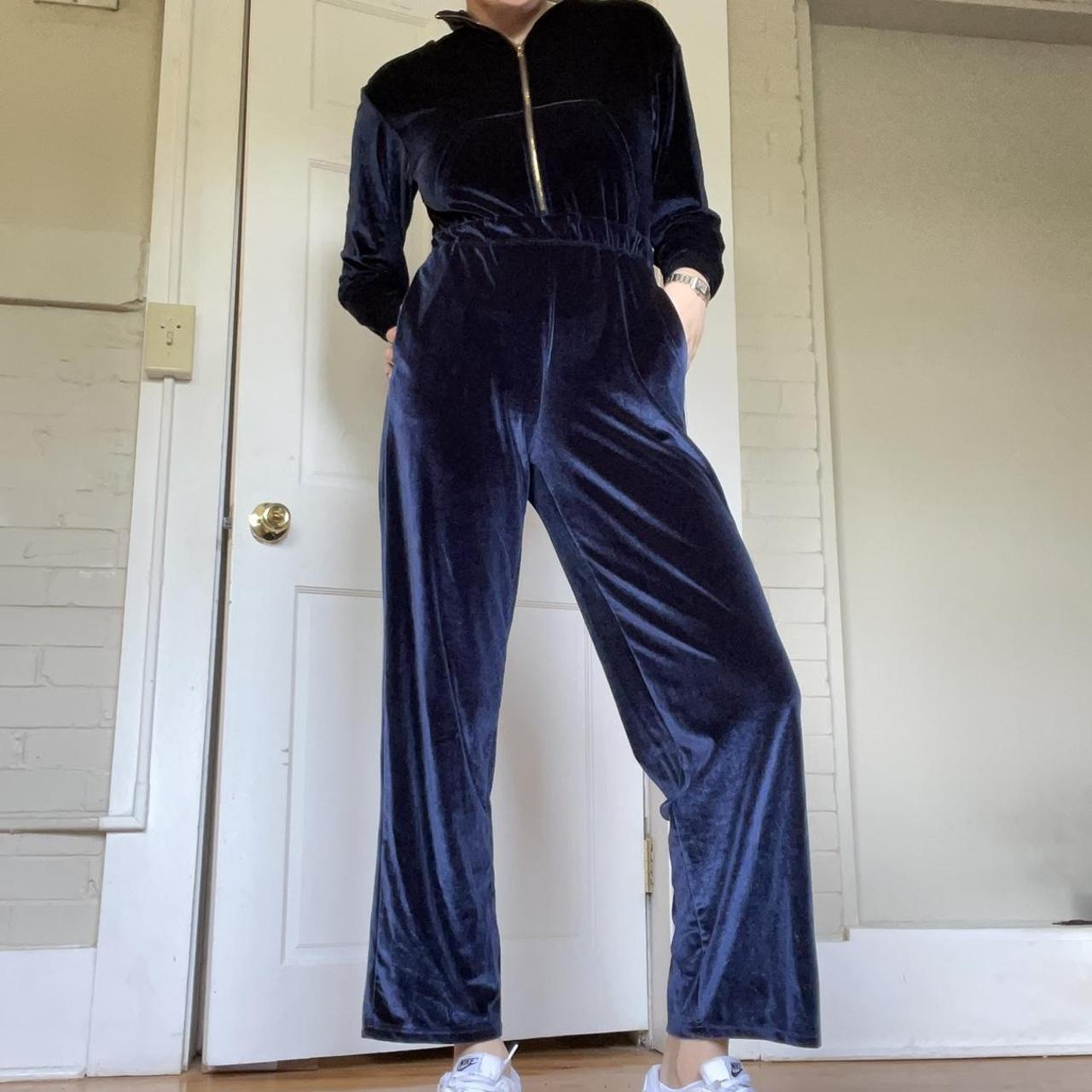 Fabletics velour velvet jumpsuit super soft and... - Depop