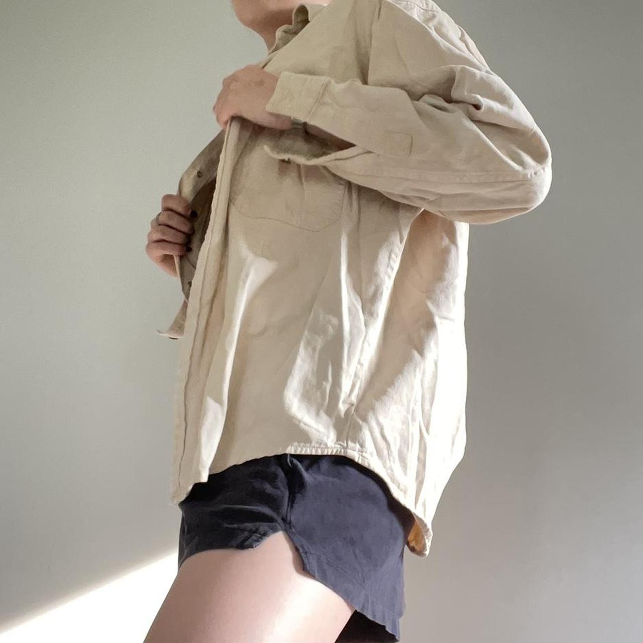 Tan denim jacket cute layering piece, has some... - Depop