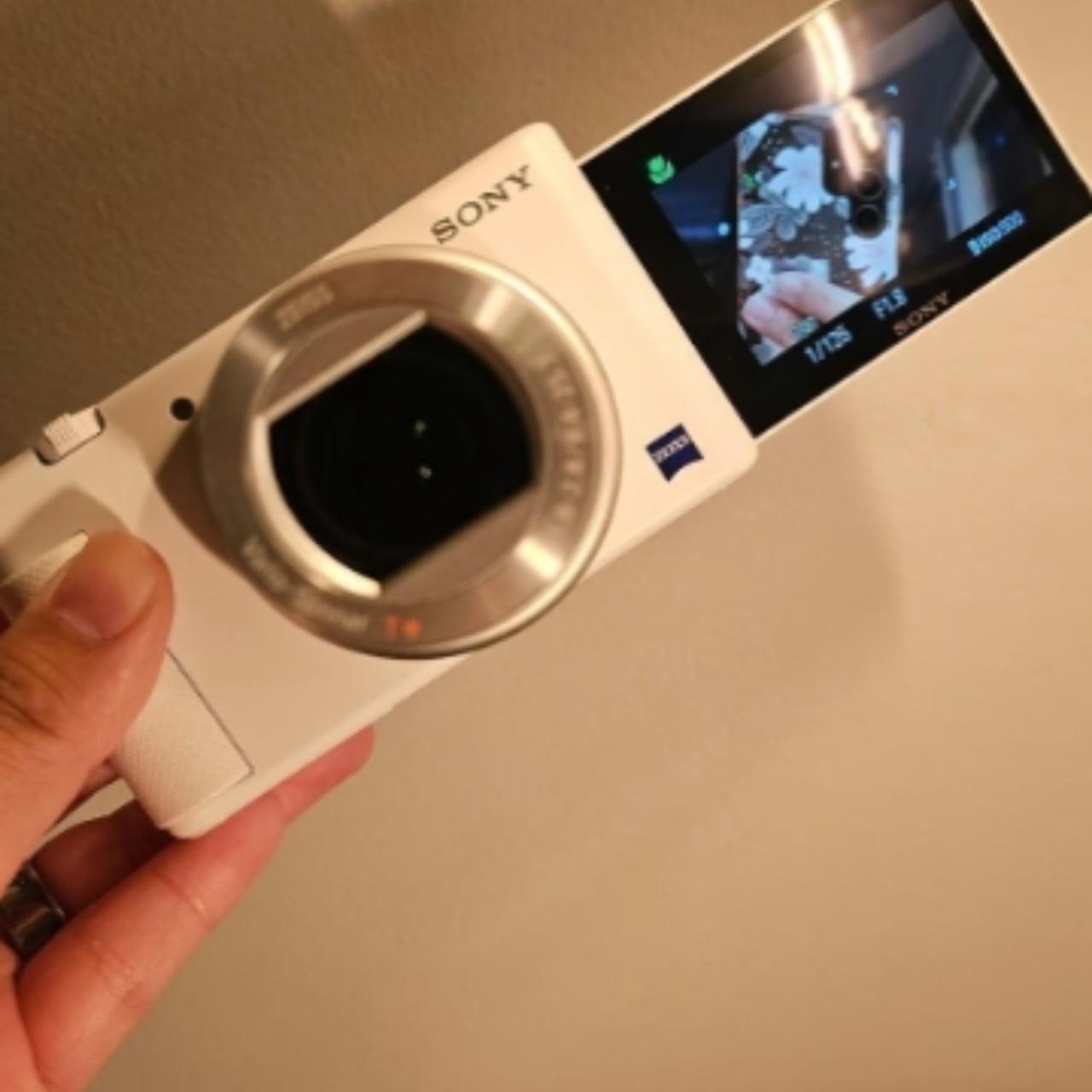 Sony white zv-1 vlogging Camera • Sony - Cyber-shot... | Depop
