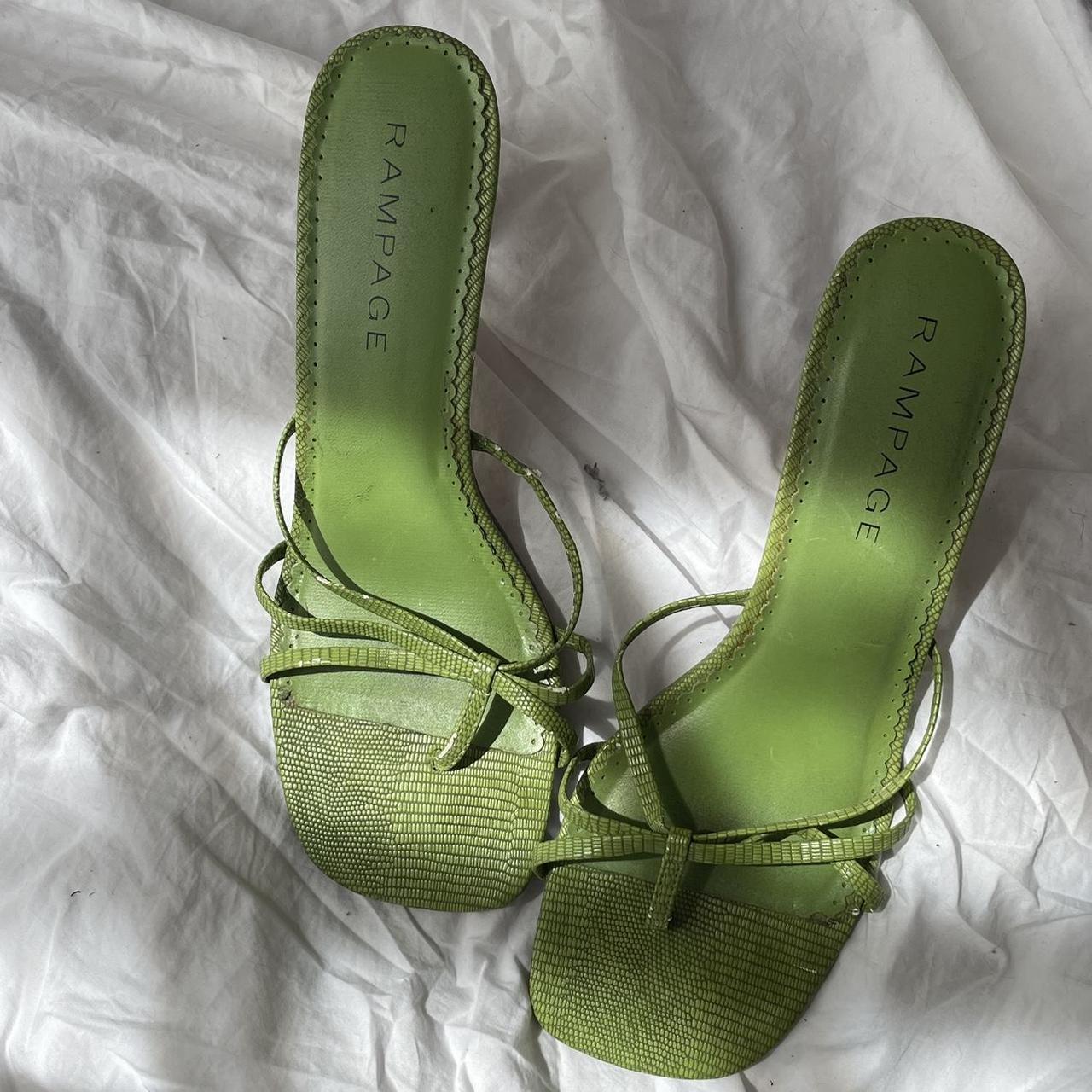 🌴 Vintage Rampage Lime Green Kitten Heels 🌴 NO... - Depop