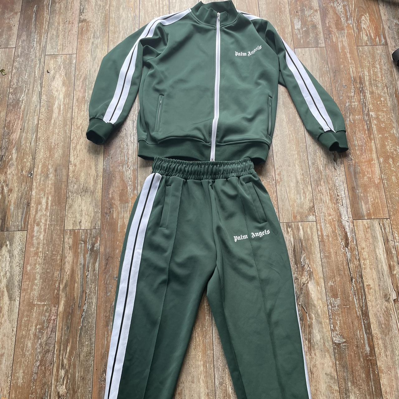 Palm angels green tracksuit 🏴‍☠️ Great condition... - Depop