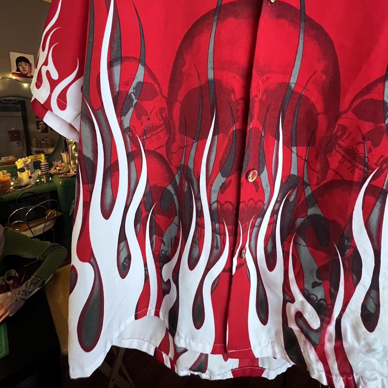 Men's Red and Black Shirt | Depop