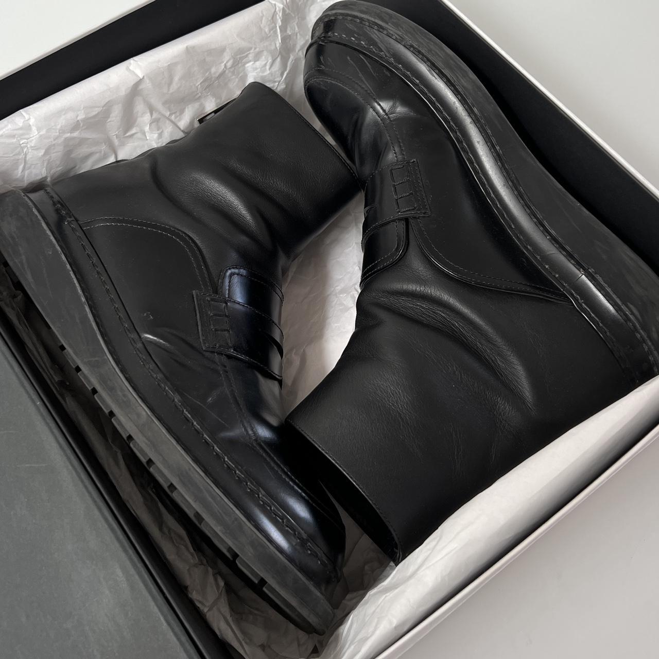 Loewe Loafer Boots Calf Leather Upper Zip Back detail - Depop