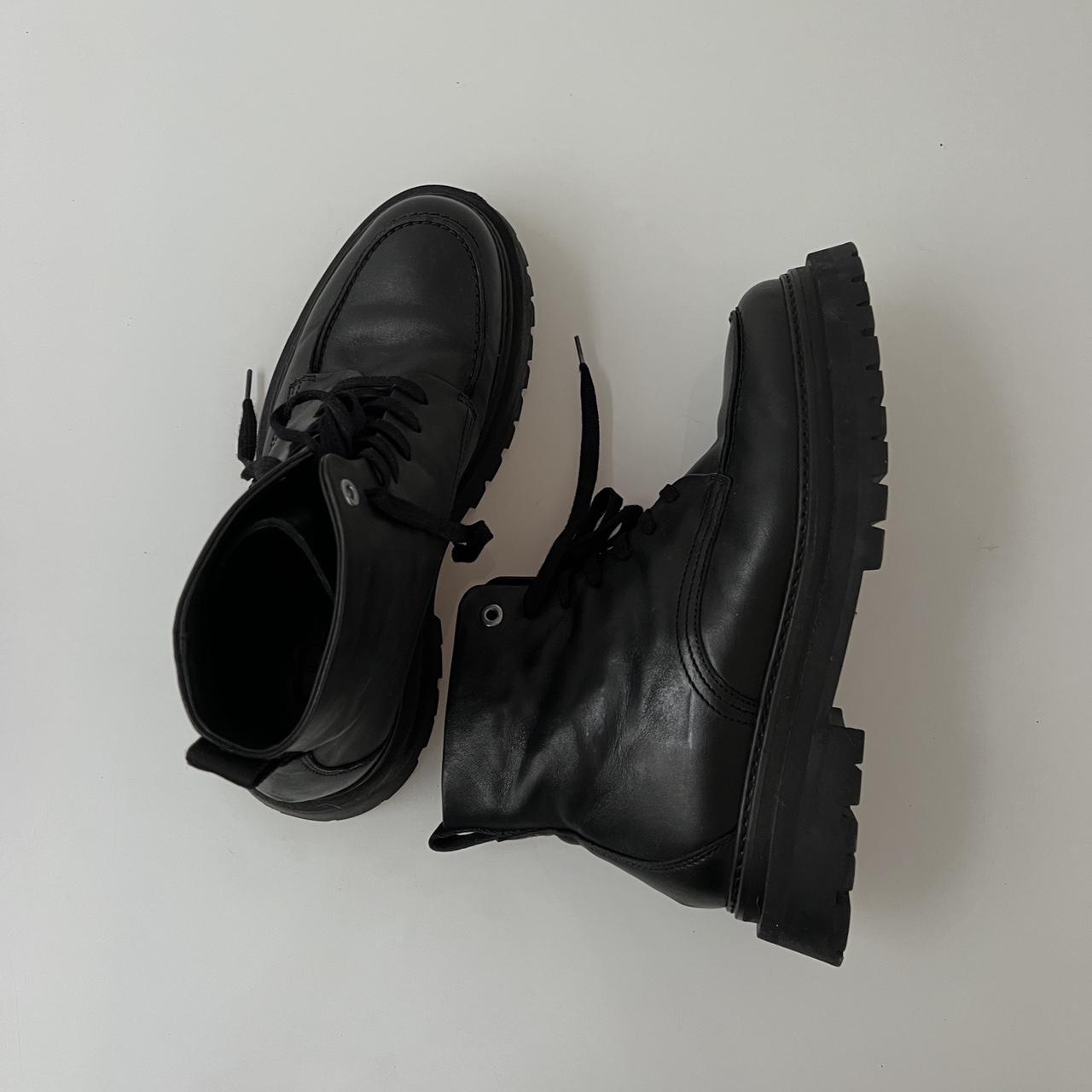 COS men’s Lugg Boots Black 10US men’s - Depop