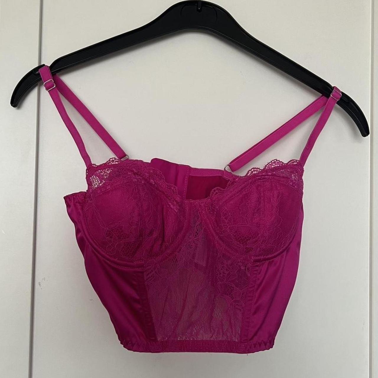 Primark pink corset top 32B worn a few times but in... - Depop