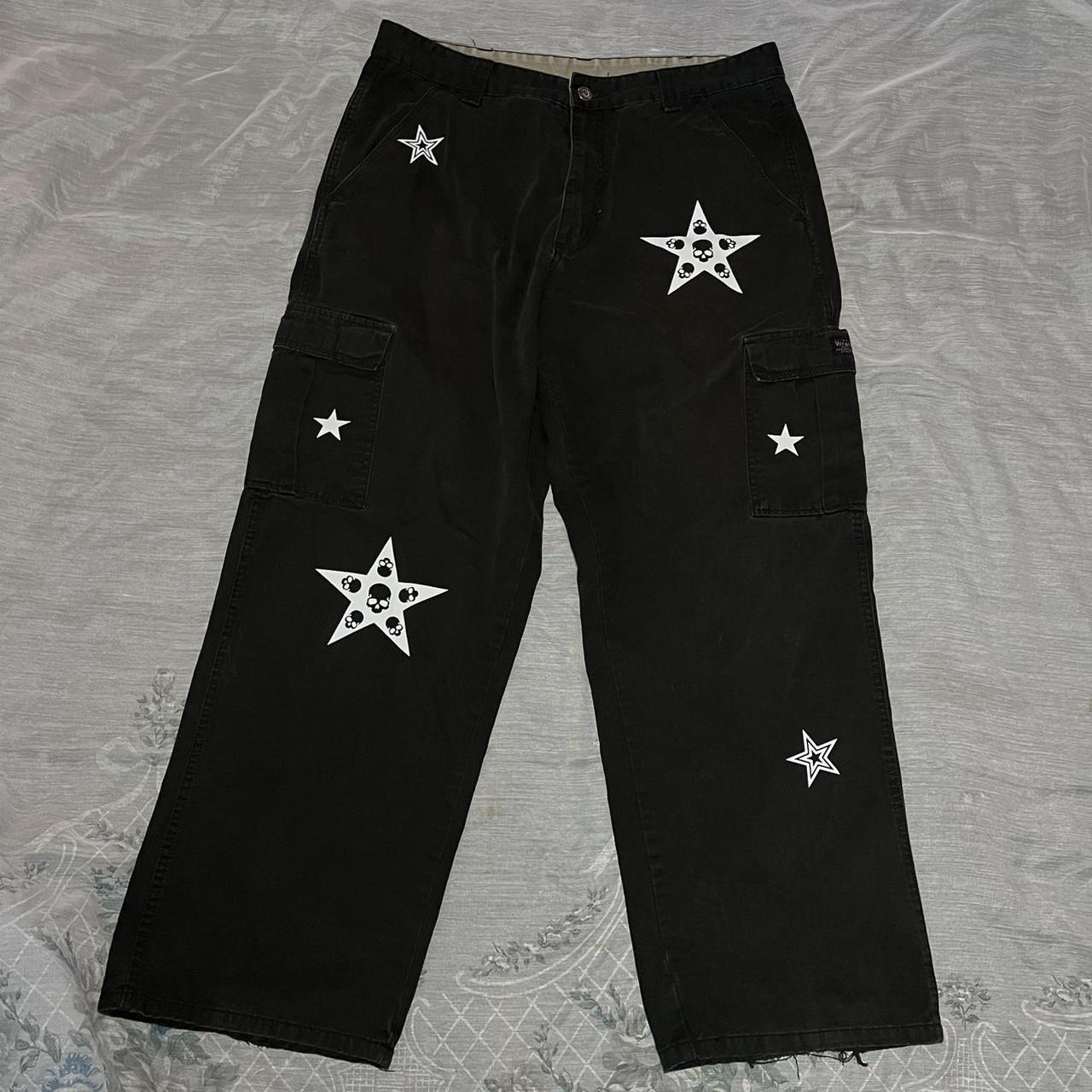The star pants These are an upcycled piece by me!... - Depop