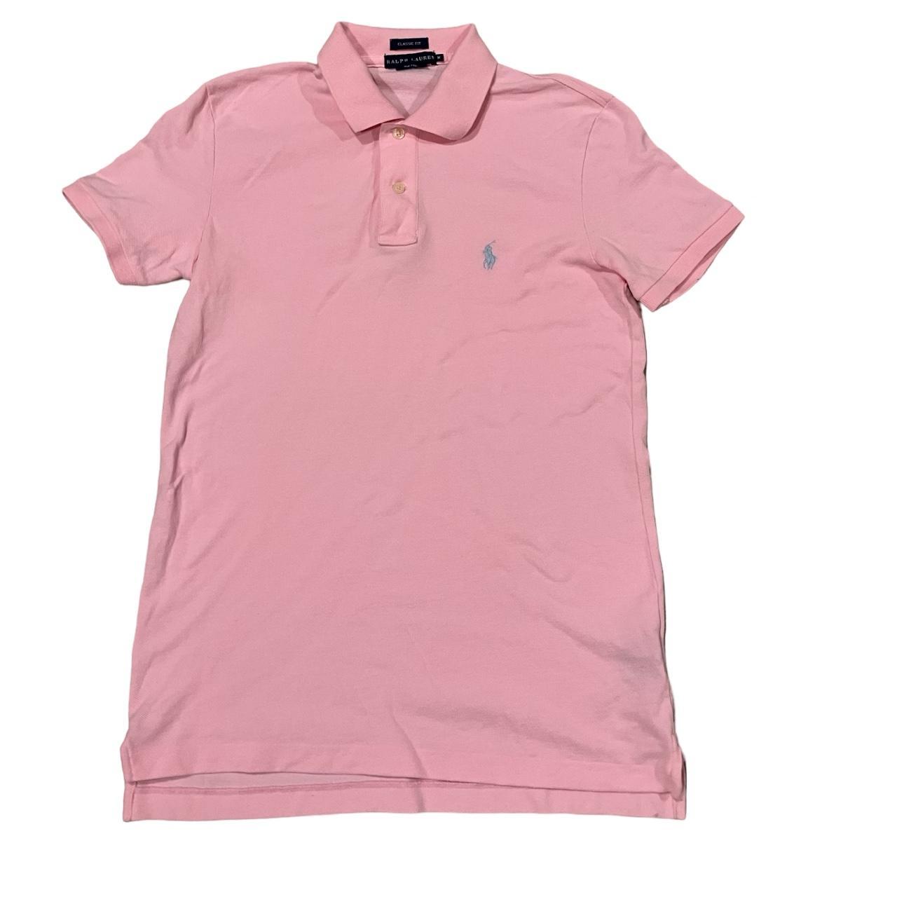 Pink Polo Ralph Lauren Shirt . Mini embroidered logo... | Depop