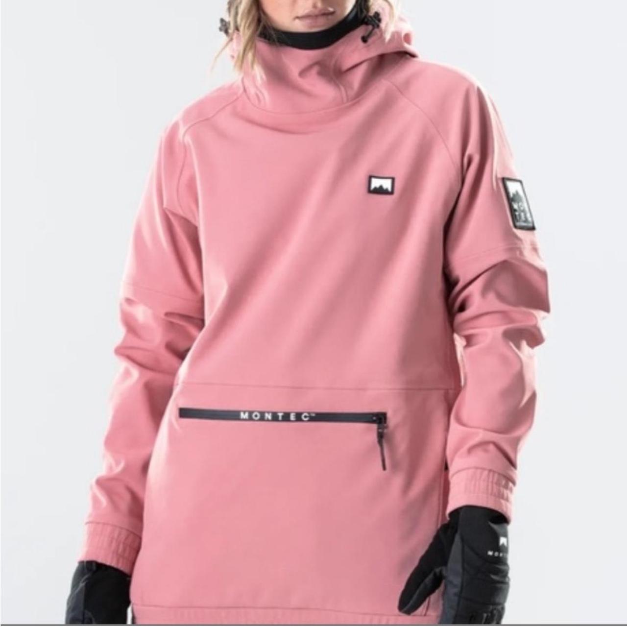 Pink Montec ski and snowboard jacket with zipper... | Depop