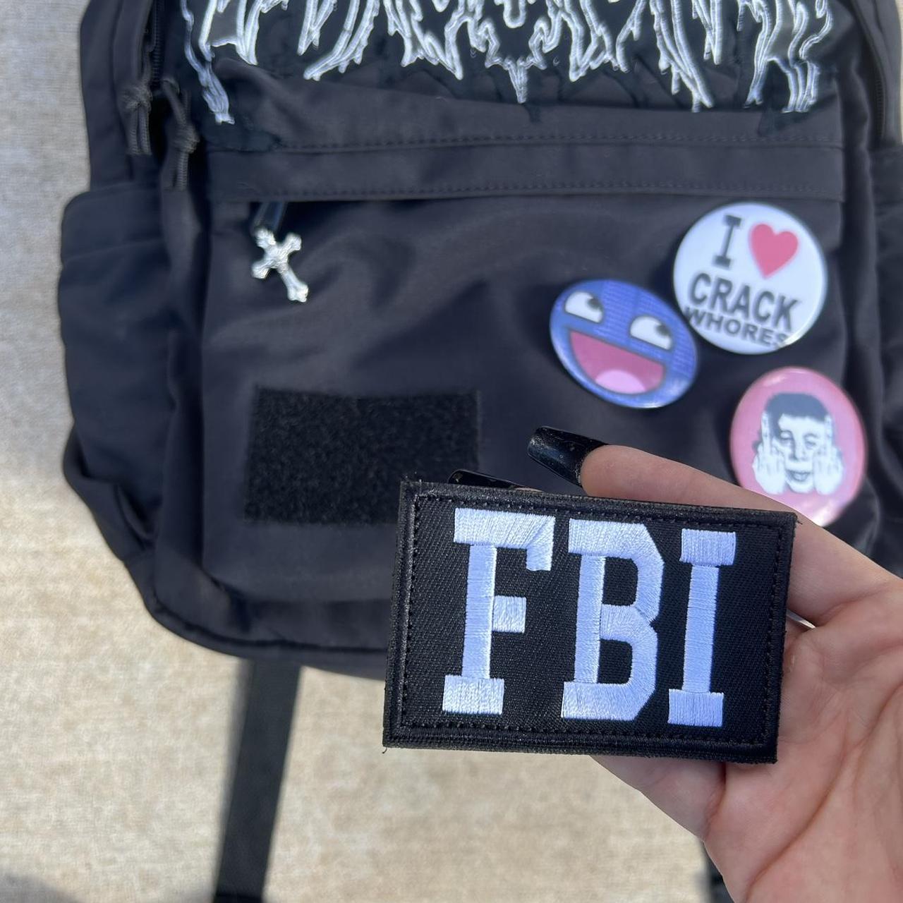 1/1 FBI backpack -embroidered fbi patch... - Depop