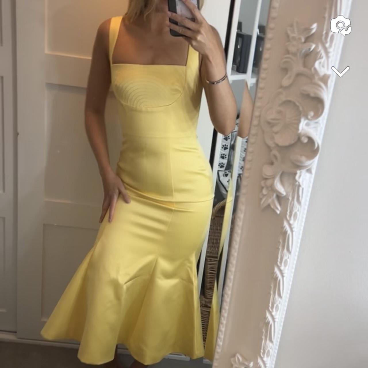 LAVISH ALICE yellow satin dress Bought from here... - Depop