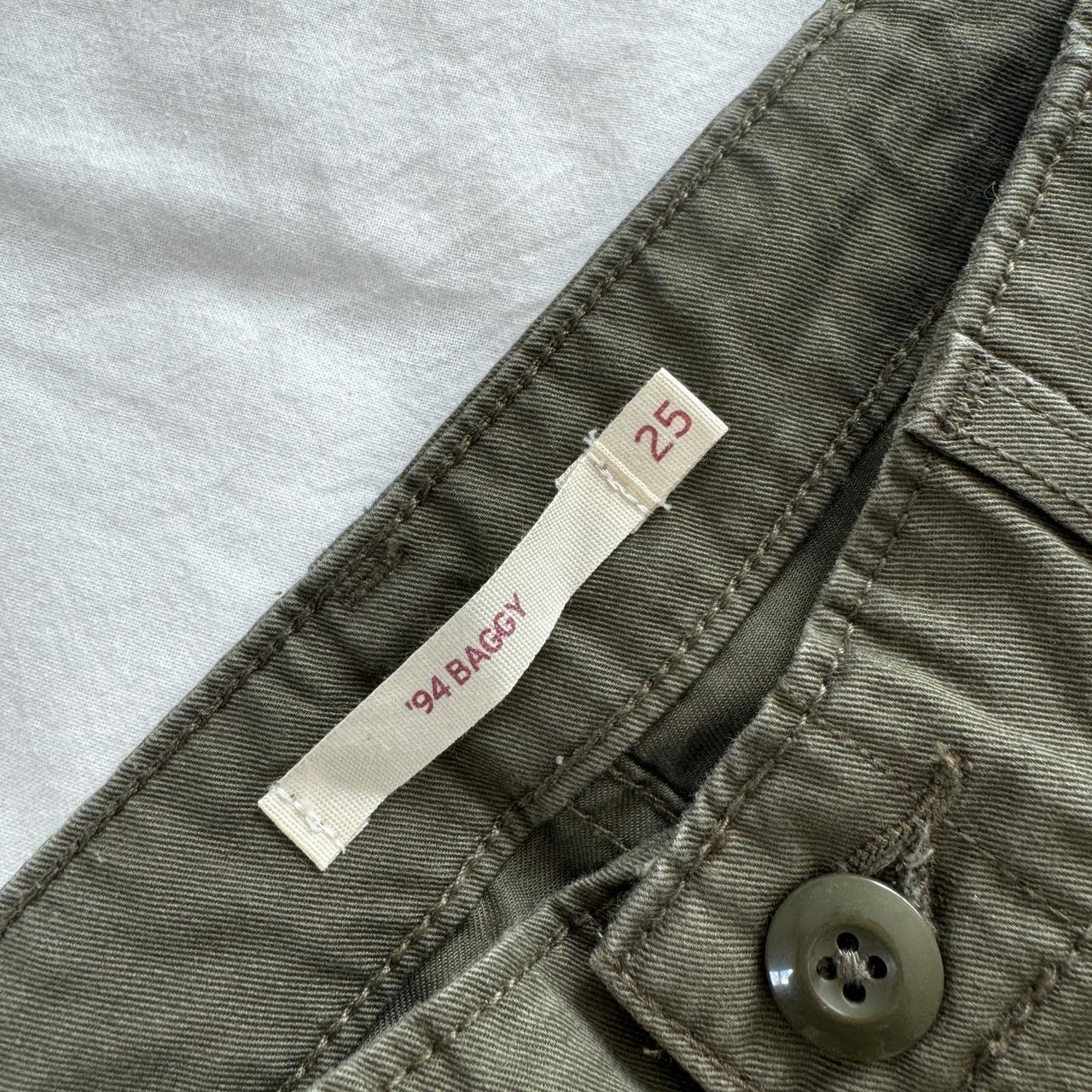 Levi’s Green 94 Baggy Cargo Pants - like new - open... - Depop