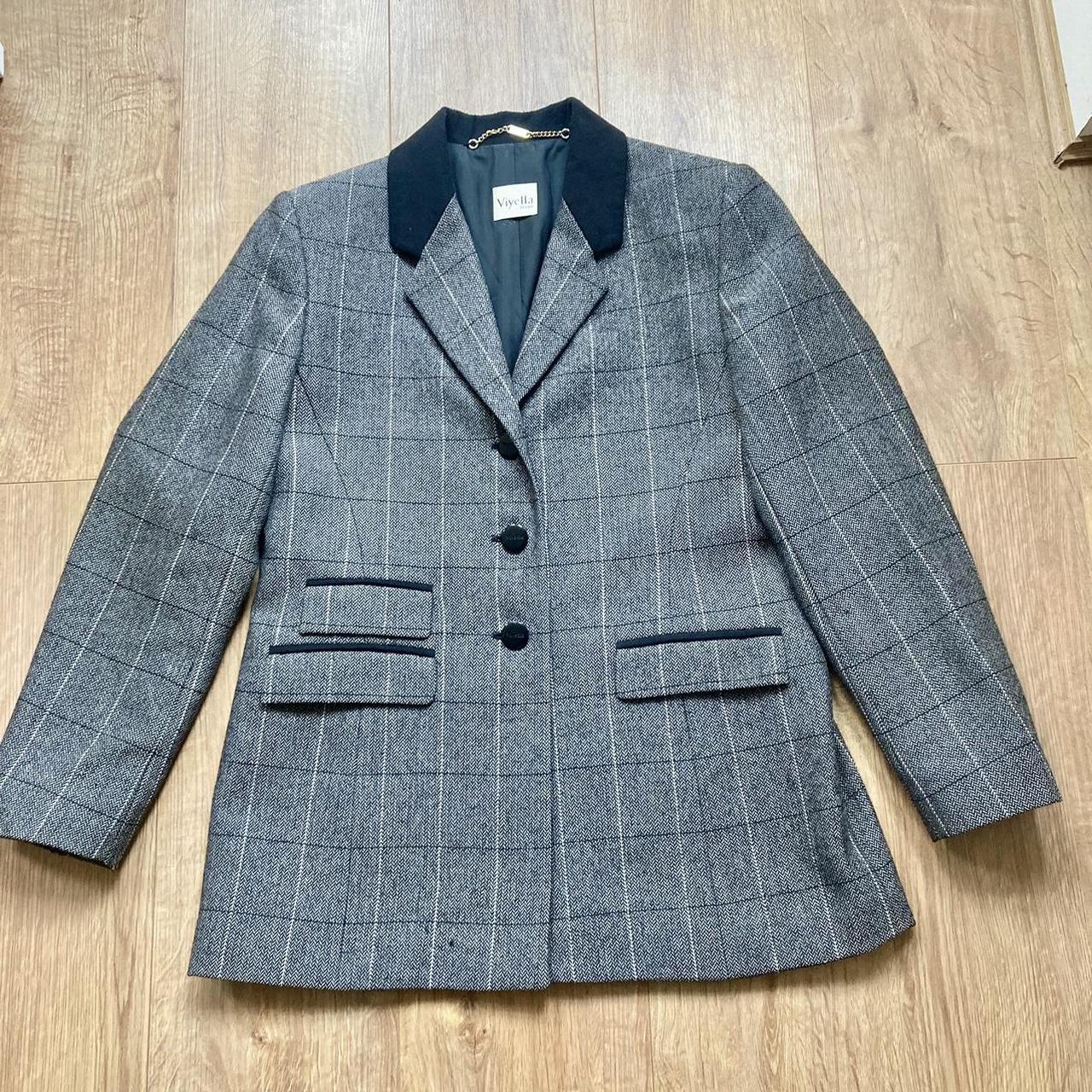 Viyella Grey Jacket • Lovely grey and black wool... - Depop