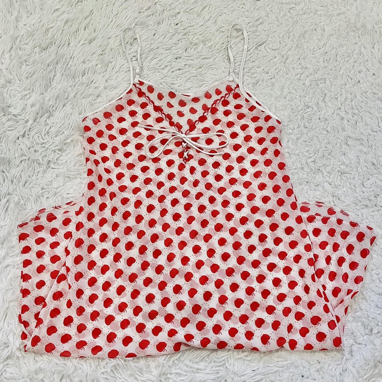 APPLE BOTTOM vintage red and white dress seems... - Depop