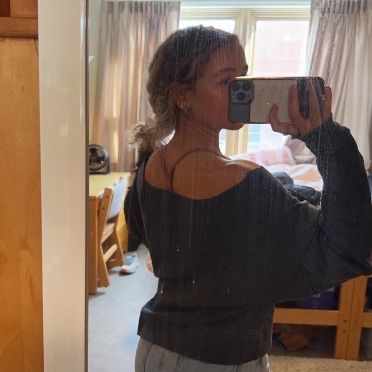 Adorable aerie sweater, I cut the neckline to make... - Depop