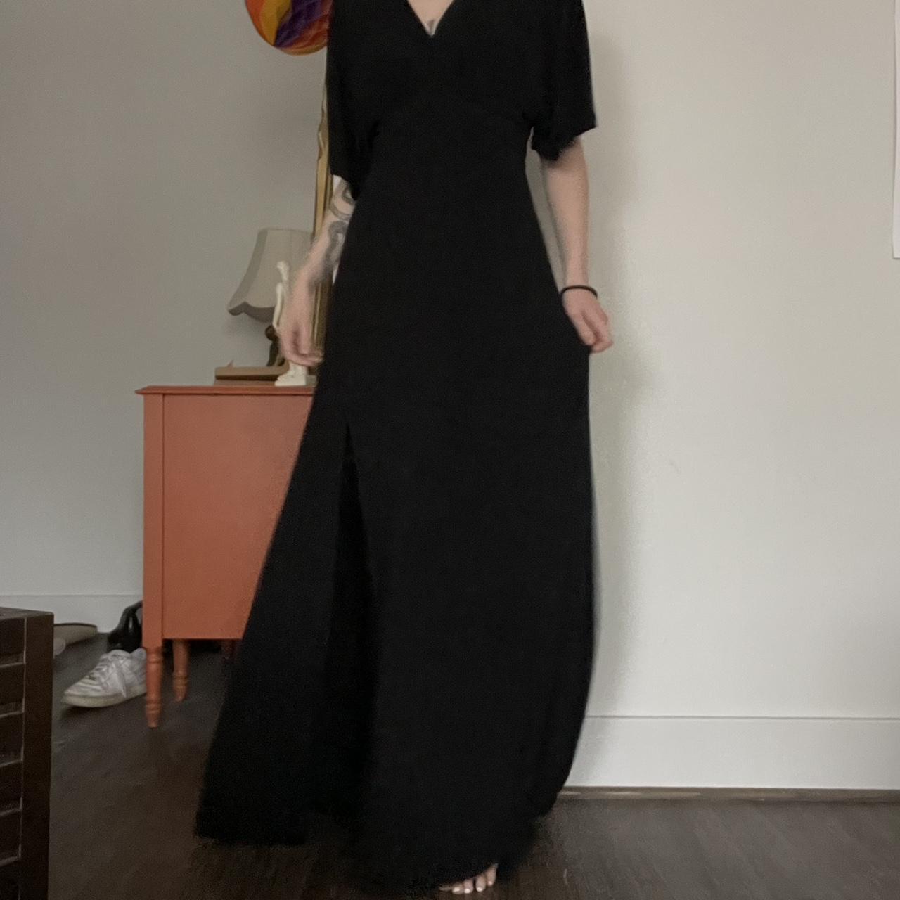black floor length express dress, perfect wedding... - Depop