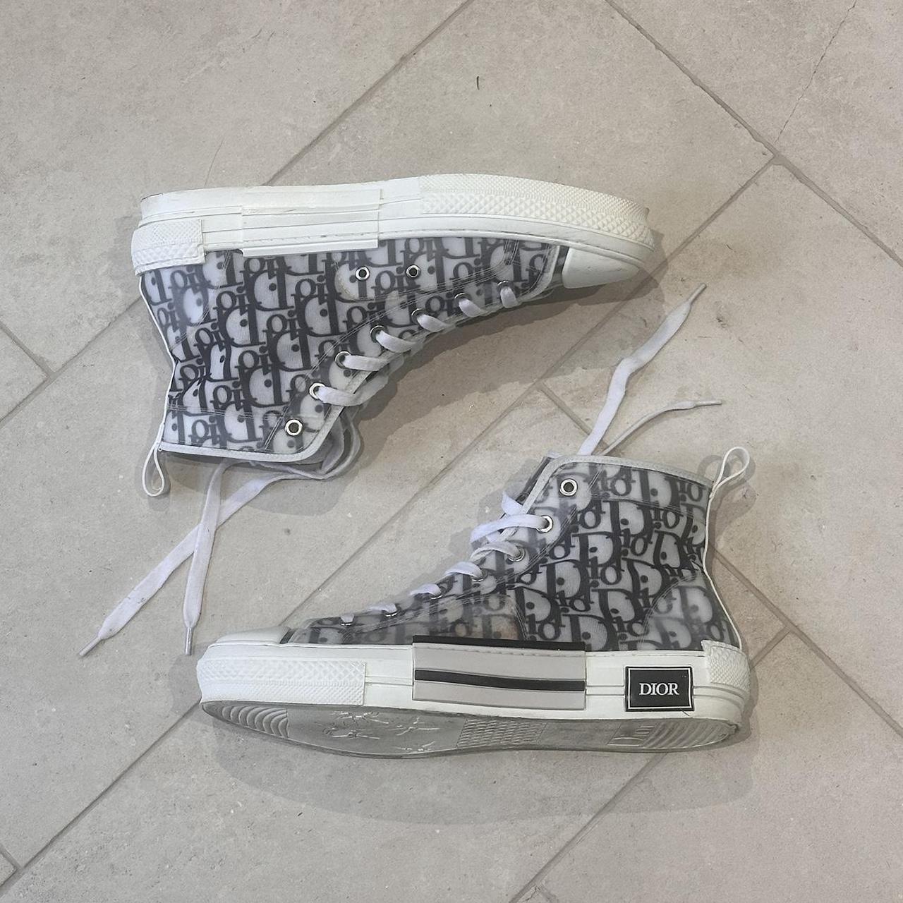 DIOR CONVERSE - UK SIZE 9.5 - good condition - worn... - Depop