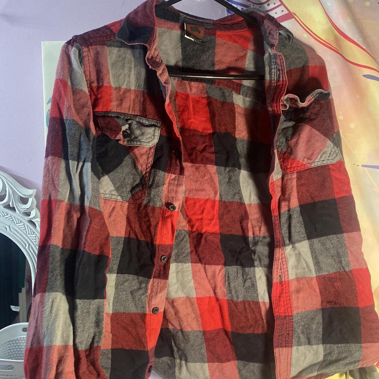 Red, black, and grey Tony Hawk flannel. Very... - Depop