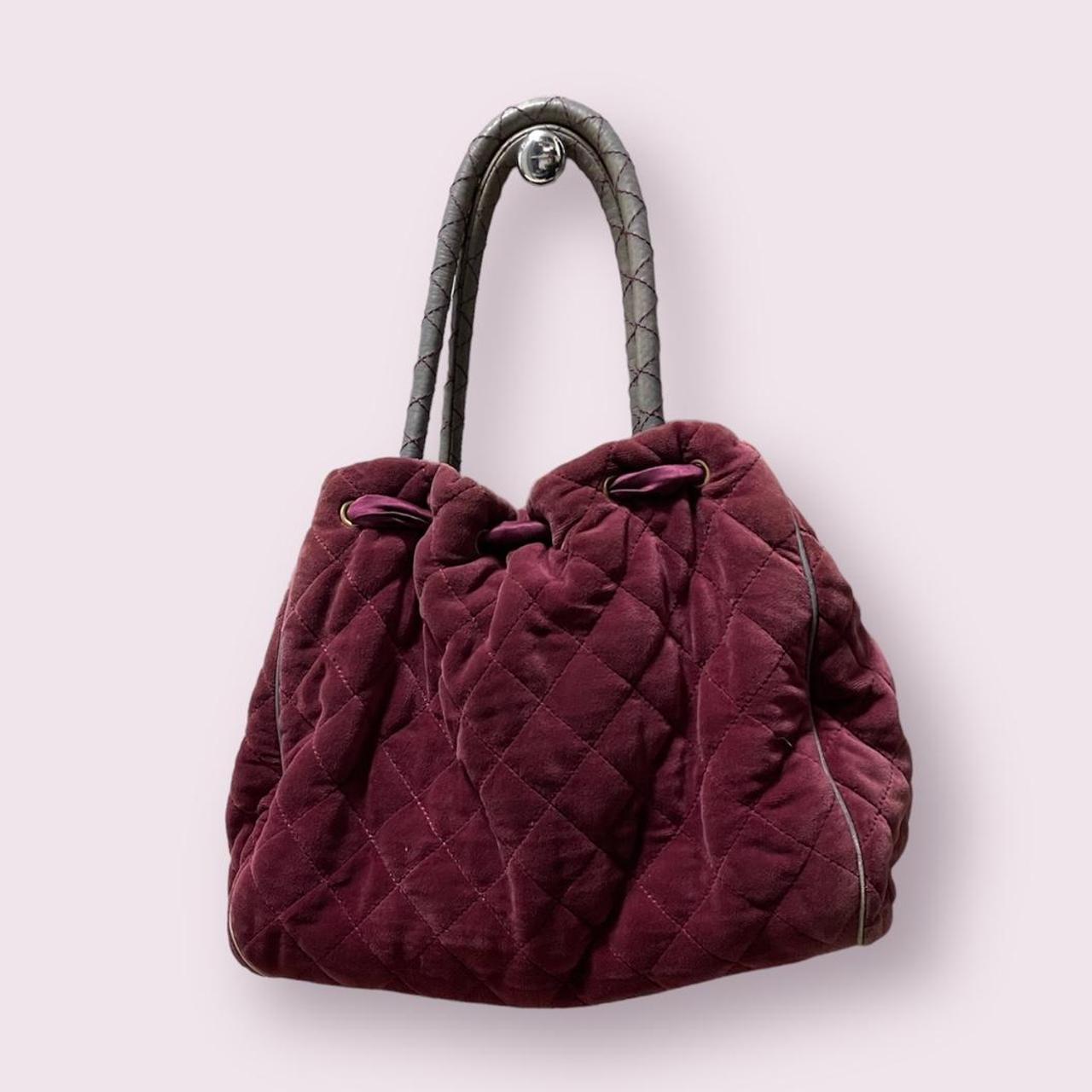 Juicy couture maroon quilted once upon a time juicy... - Depop