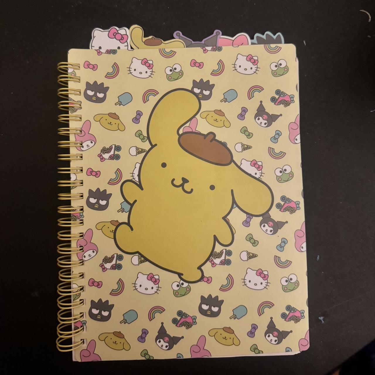 Sanrio Pompompurin Notebook Has cute sanrio tabs... - Depop