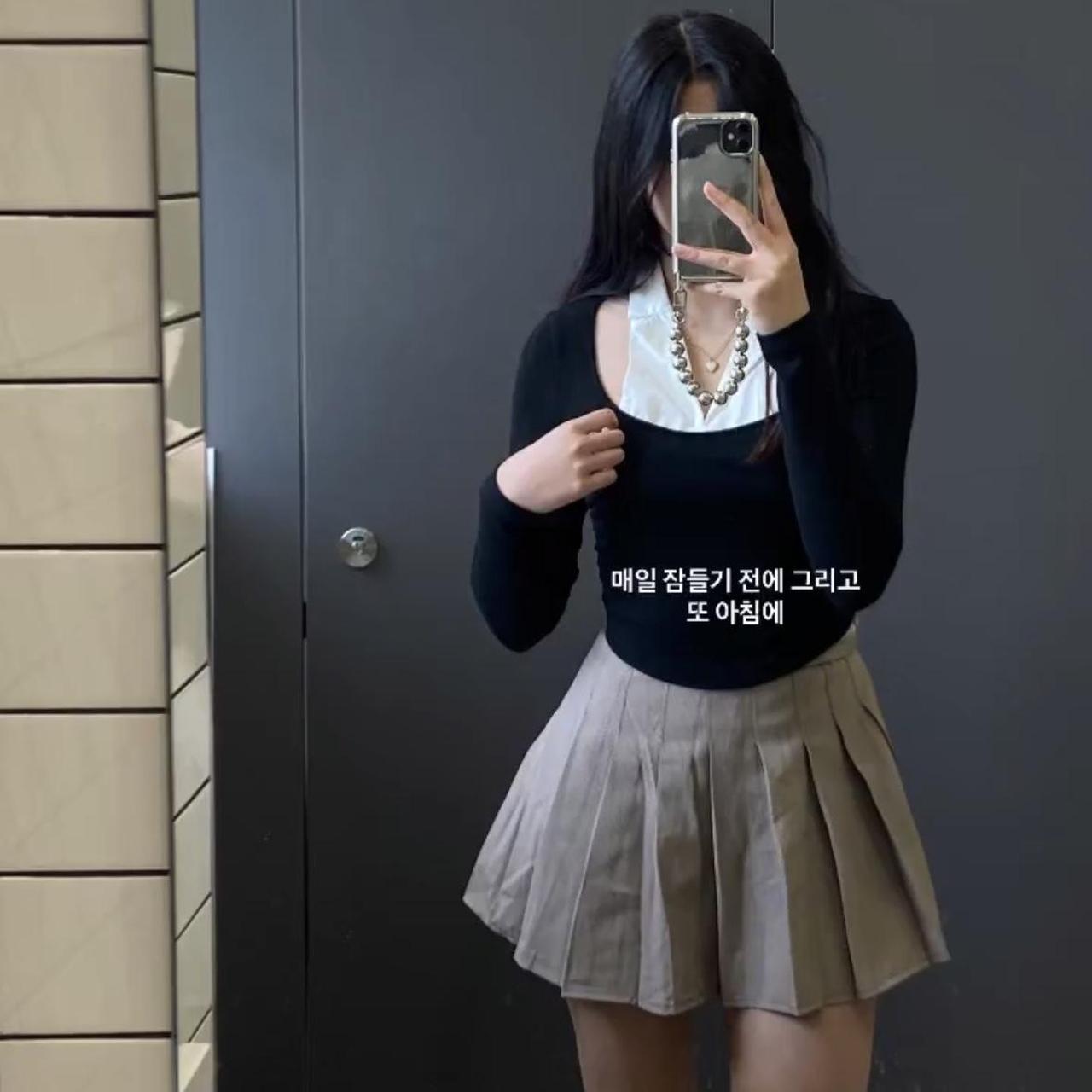 black long sleeve cute preppy top. worn once. Size s... - Depop