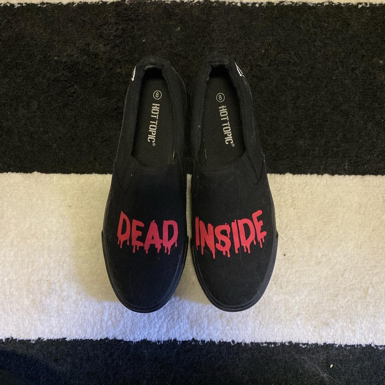 Hot Topic Women's Black and Red Footwear | Depop