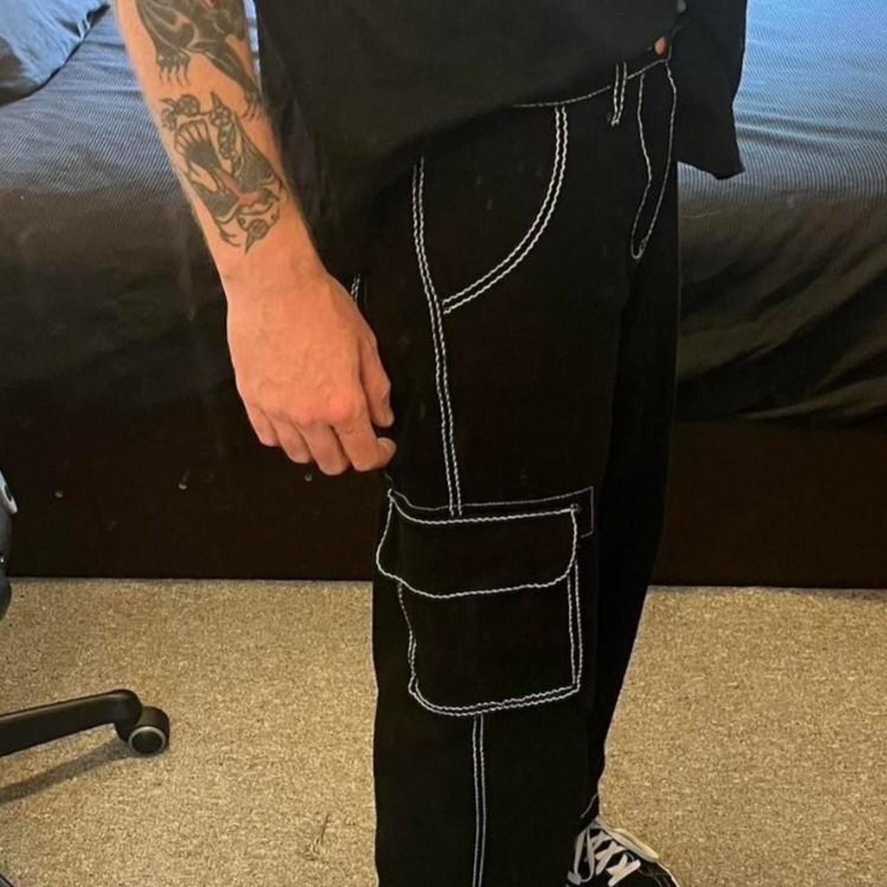 inverted stitching cargo pants size 36 - Depop