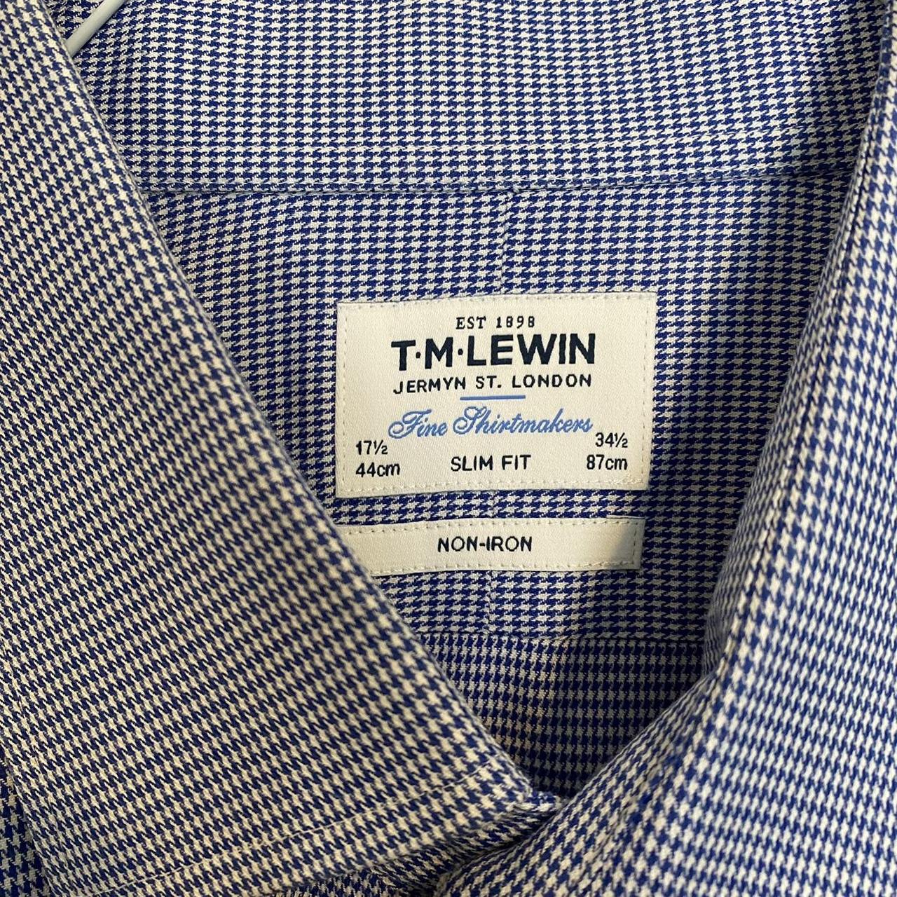 T.M.Lewin Royal Blue Check Oxford Shirt - XL Slim... - Depop