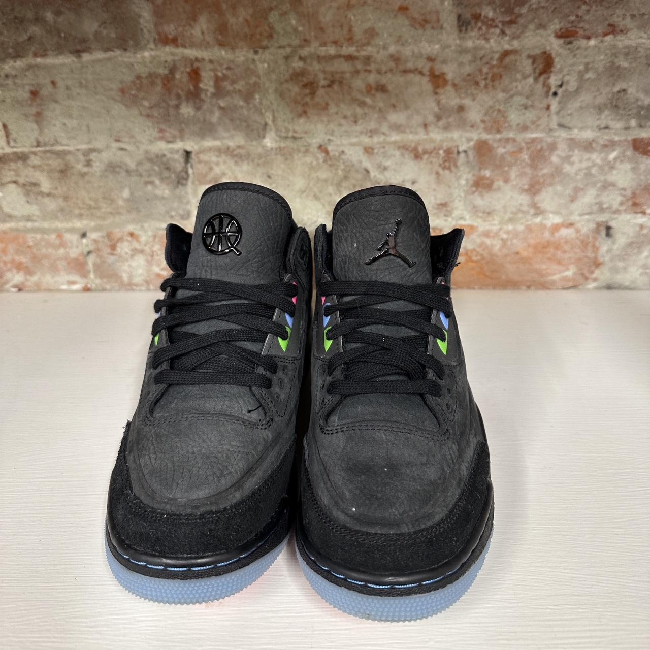 Jordan 3 quai 54 black multicolour... - Depop