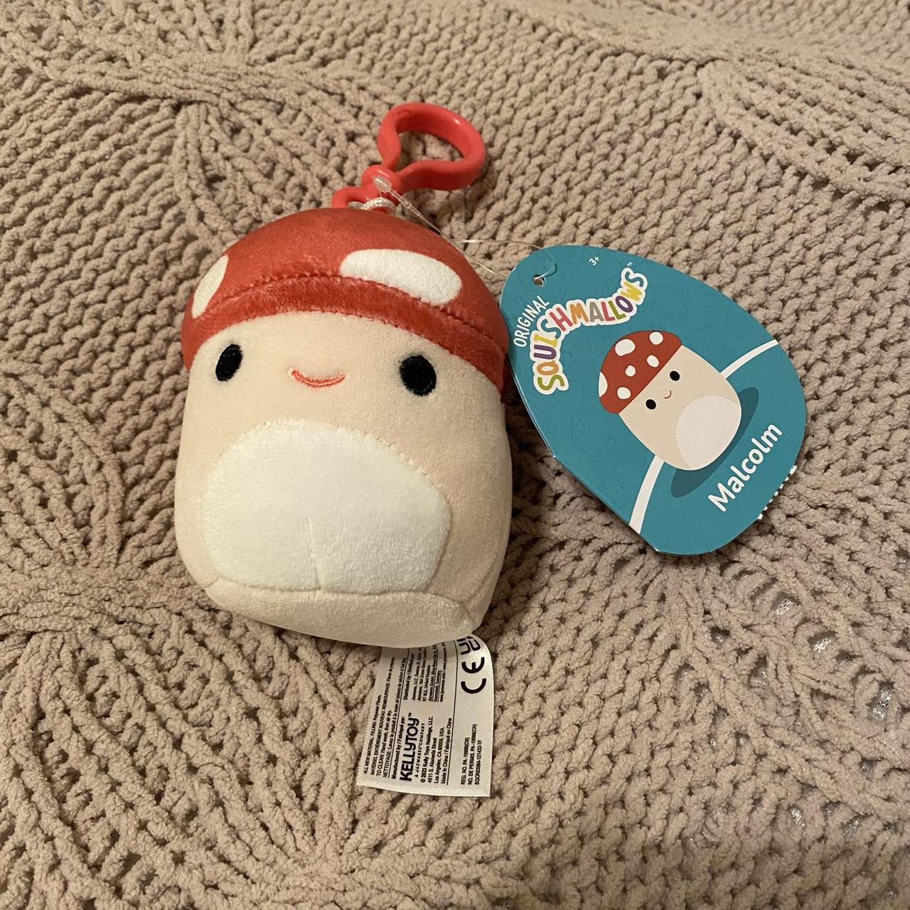 Malcom the Mushroom Squishmallow Clip with tag... - Depop