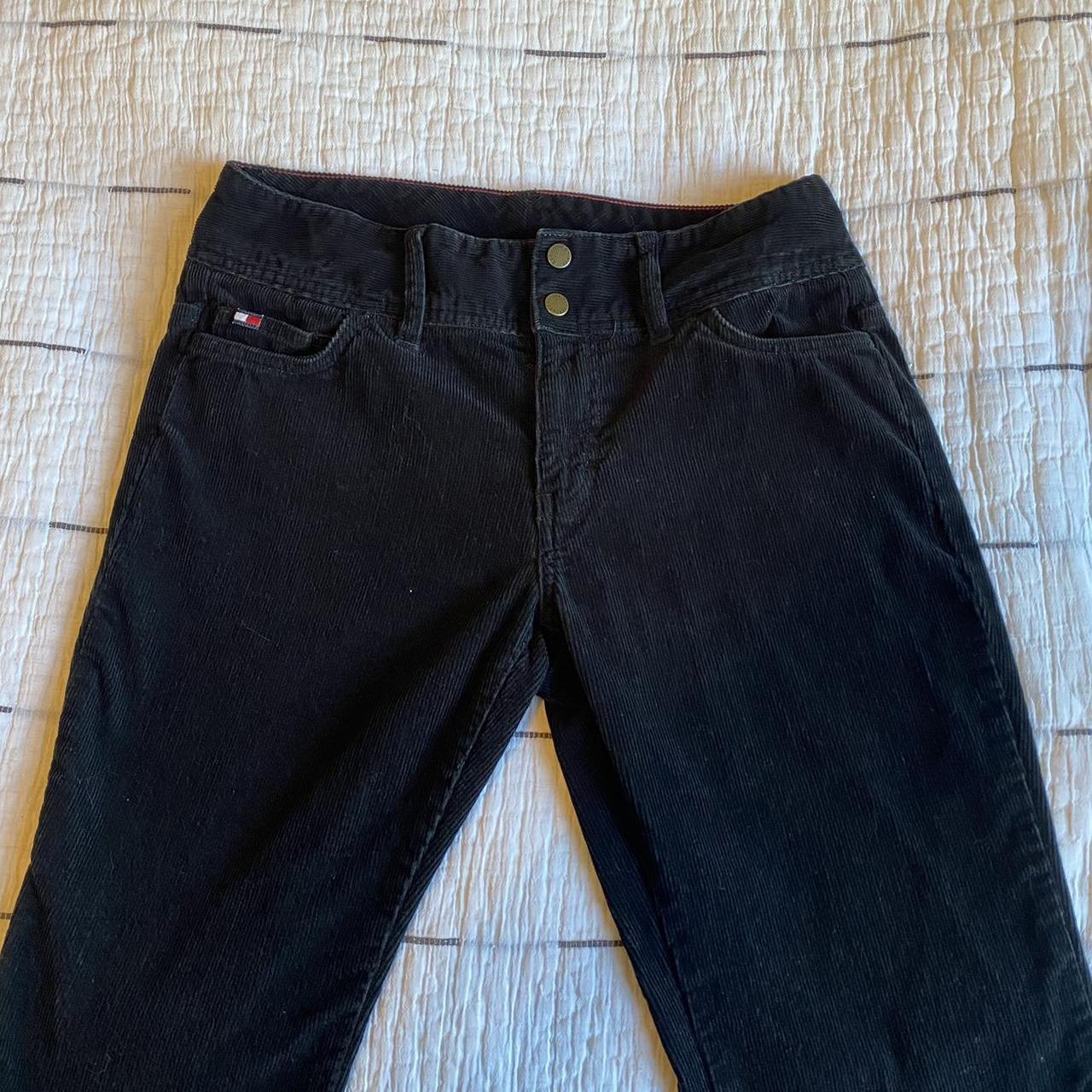 size 6 Tommy Hilfiger black jeans soft corduroy... - Depop