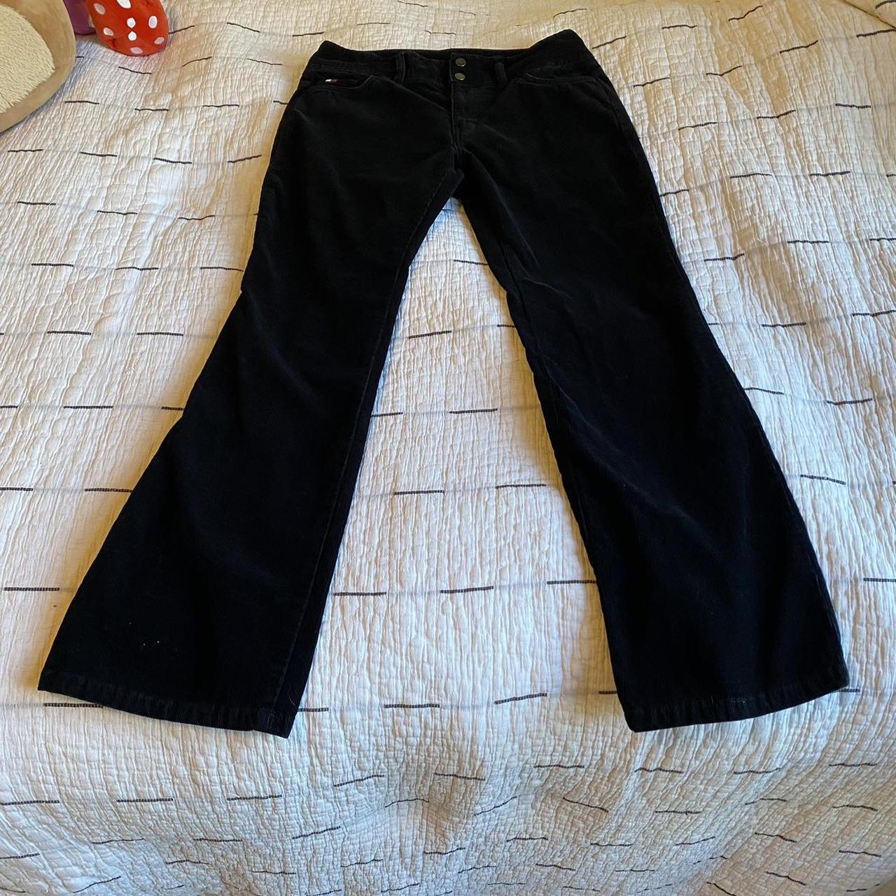 size 6 Tommy Hilfiger black jeans soft corduroy... - Depop