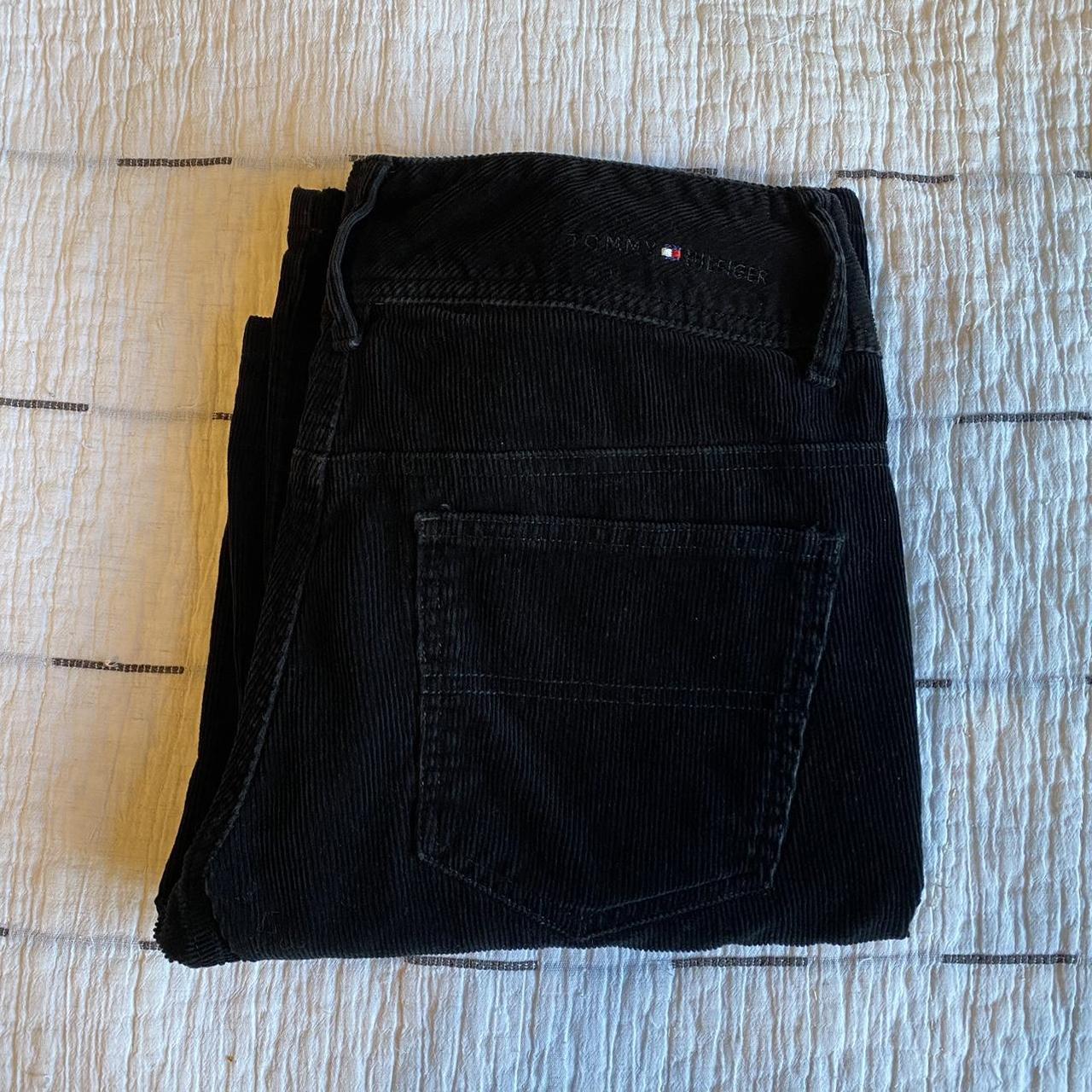 size 6 Tommy Hilfiger black jeans soft corduroy... - Depop