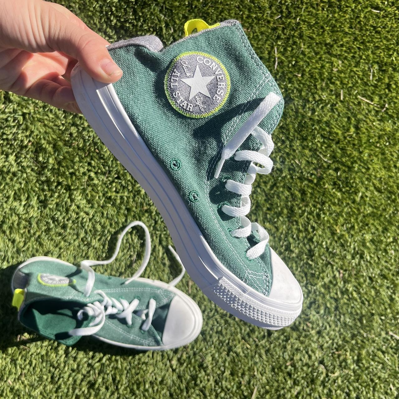 green converse! 🌱🌱 great condition! scuffs as shown. - Depop