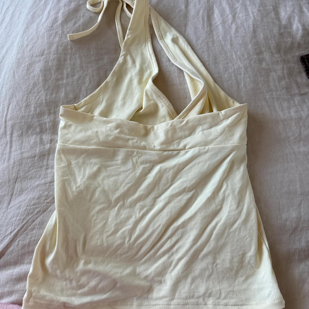 GLASSONS yellow tie halter top Size S | Depop