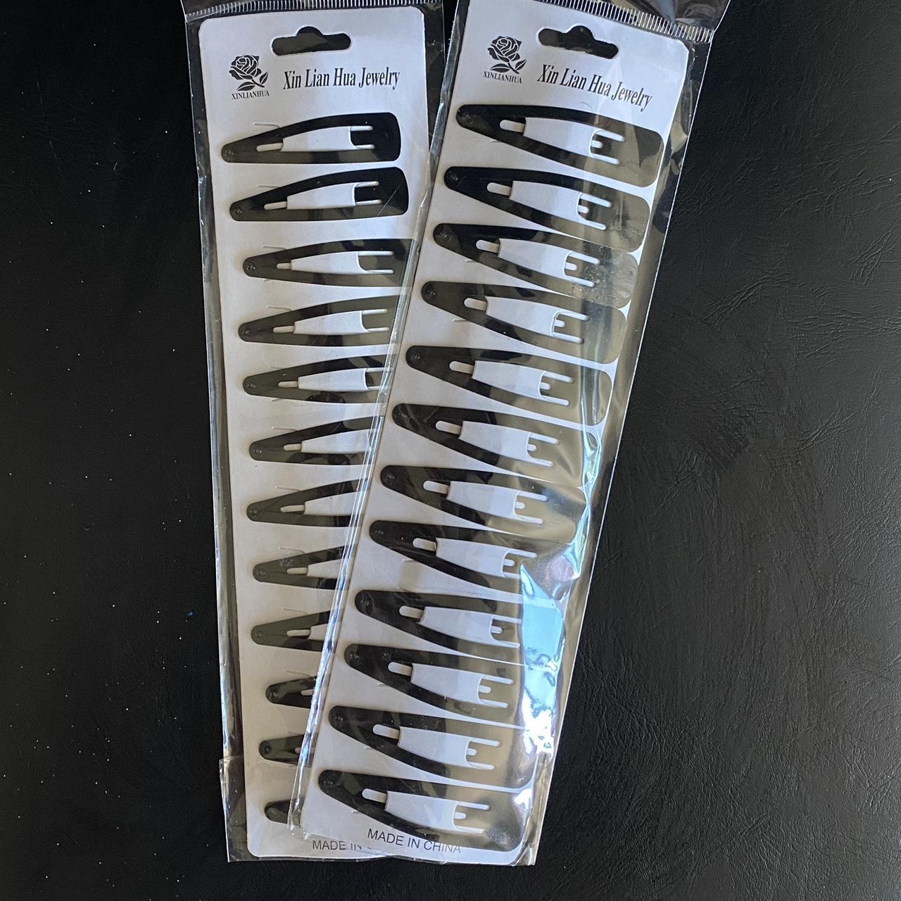 two rows of black hairclips ! #hair #accessories #nyc - Depop