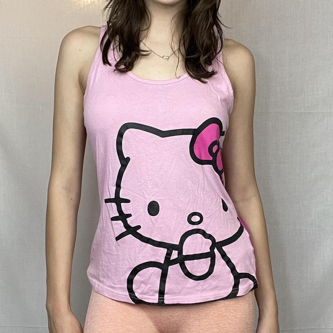 Hello Kitty Sanrio Pink Two-Toned Tank Kawaii tank... - Depop