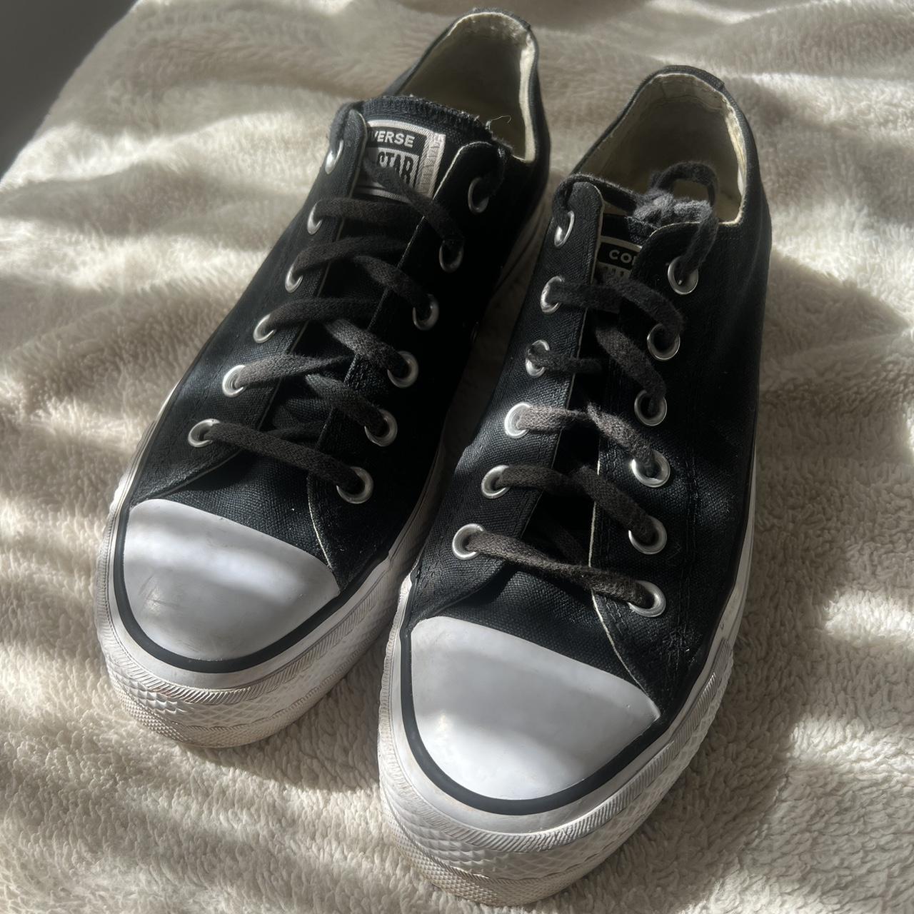 Aus size 8 women’s platform converse Hardly worn,... - Depop