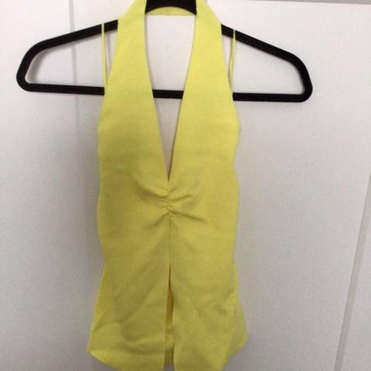 Glassons yellow backless top Size L Brand new with... - Depop
